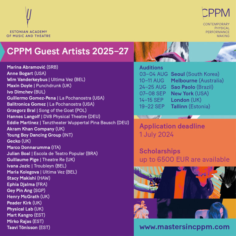 CPPM Guest Artists for 2025–2027 are now announced | Estonian Academy of Music and Theatre